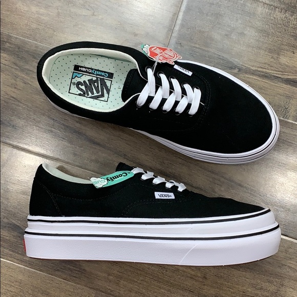 Vans | Shoes | Vans Super Comfycush E Canvas Blacktrwht Mens | Poshmark